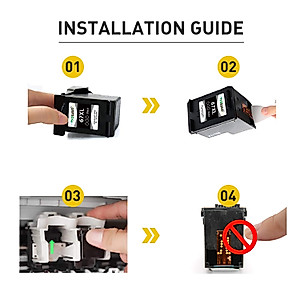batuto Remanufactured Inkjet for HP 67 3YM59A 3YM58A (Black Tri-Color 2 Pack) Replacement for HP Envy Pro 6452, 6455, 6458, HP DeskJet 1255, 2732, 2752, 2755, HP DeskJet Plus 4140, 4152