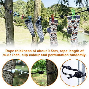 Retractable Portable Clothesline for Travel - 2025 New Windproof Travel Stretchy Retractable Elastic Laundry Clothes Line for Backyard, Vacation Hotel, Balcony Drying,Outdoor Camping Accessories