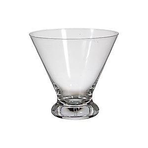 NutriChef 8.4oz Clear Martini Glasses, 4 set of Heavy Base Hand Blown Elegant Stemless Cocktail Glassware for Whiskey, Scotch, Wine, Liquor, Gin and Mixed Drinks, Dishwasher Safe