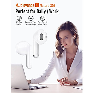 Audiovance 2 Sets Wireless Earbuds Bluetooth Headphones Ideal Gifts, Nature 301 & Speed 301, 2 Sets Wireless Ear Buds for iPhone & Android (SPNT 301)