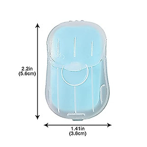Portable Soap Sheets for Hand Washing, Disposable Water Soluble Hand Washing Bath Scented Paper Soap Foaming Paper Soap Mini Portable Travel Soap for Outdoor, Camping Hiking, 50 Pieces