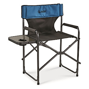 Guide Gear Oversized Tall Director’s Camp Chair, Portable, Folding, 500-lb. Capacity Blue/Black