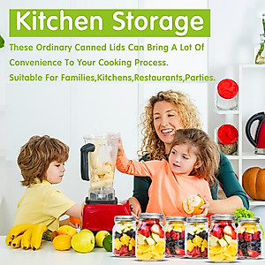 Honeydak 500 Pcs Canning Lids Regular Mouth Mason Jar Lids Airtight Reusable Canning Jar Lids, Split Type, Silver