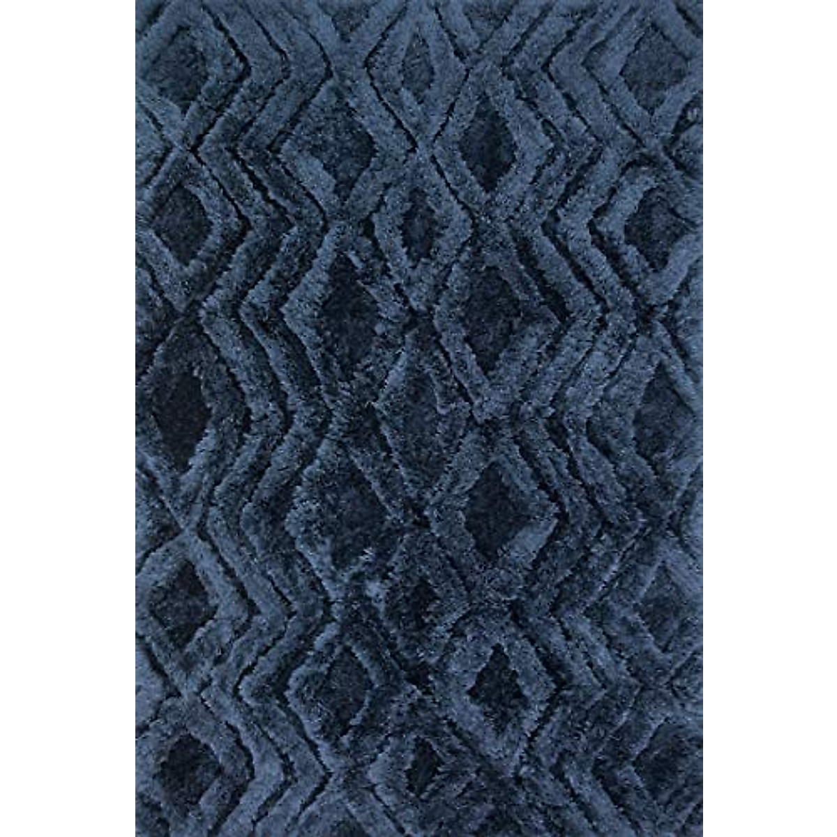 Loloi Caspia X Justina Blakeney Shag Collection Area Rug, 9'3" X 13', Indigo