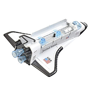 Playmaker Toys NASA USA Space Shuttle Die Cast 6" 1:400 Scale w/Light & Sound and Pullback Action