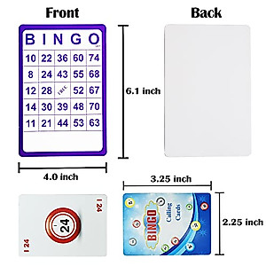 Yuanhe Complete Bingo Game Set - 100 Bingo Cards,1000 Bingo Chips and Deck of Calling Cards for Family,Large Groups,Parties,Game Nights