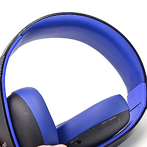 Defean Earpad Repair Parts Suit Replacement Ear Pad and Headband Pad Compatible with Sony ps3 ps4 Gold Wireless CECHYA-0083 Stereo 7.1 Headphone (Blue Ear Pads+Blue Headband)