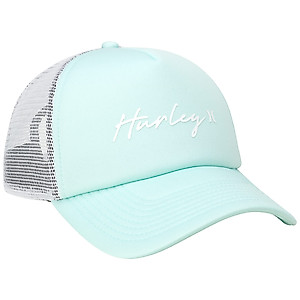 Hurley Women's Baseball Cap - Icon Snap-Back Trucker Hat, Size One Size, Jade Aura