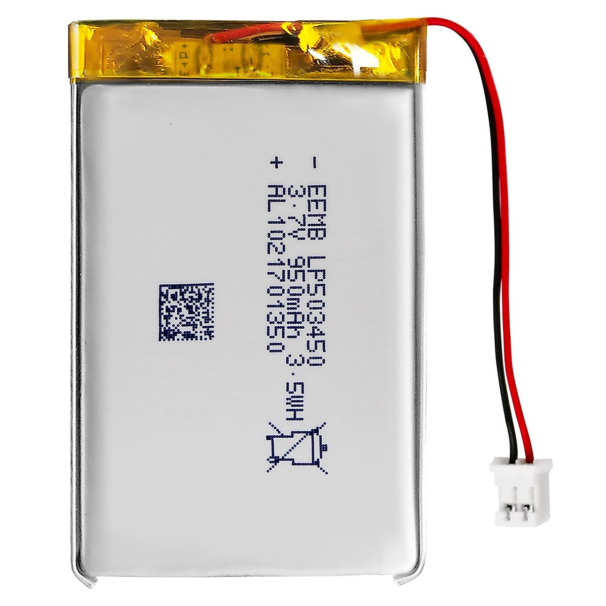 EEMB 3.7V Lipo Battery 950mAh 503450 Lithium Polymer ion Battery Rechargeable Lithium ion Polymer Battery with JST Connector Make Sure Device Polarity Matches with Battery Before Purchase