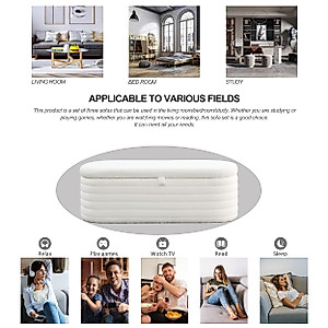 IMGDD 45.5 inches Storage Ottoman Bench Upholstered Fabric Storage Bench End of Bed Stool with Safety Hinge for Bedroom, Living Room, Entryway (White)