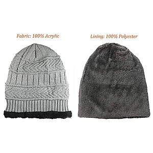 HINDAWI Winter Beanie Hat Scarf Gloves Set for Women Slouchy Snow Knit Skull Cap Infinity Scarves Touch Screen Gloves Mittens