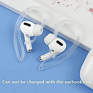 Ear Hooks Compatible with AirPods Pro 2nd Generation and AirPods Pro [Multi-Dimensional Adjustable] Accessories Compatible with Apple AirPods 3 2 1 Gen(Transparent)