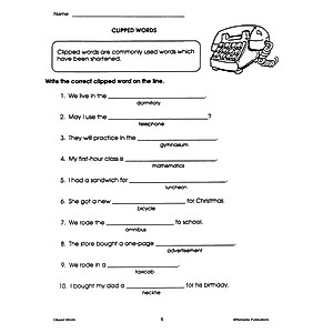 Remedia Publications - Skill Booster Series: Clipped Words