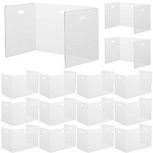 16 Pcs Plastic Privacy Boards for Student 14 x 17.5 x 14 Inch Desks Boards Folders Shields Test Desk Dividers Durable and Waterproof Classroom Privacy Boards for School Study Teacher Supplies