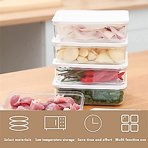 Refrigerator Side Door Organizer Box 6 Pack,Kitchen Divider Organizer Onion Food Grade Fresh Box Storage Box Fresh-Keeping Box for Fridge, Counter, Cabinet Kitchen Organization Food Storage