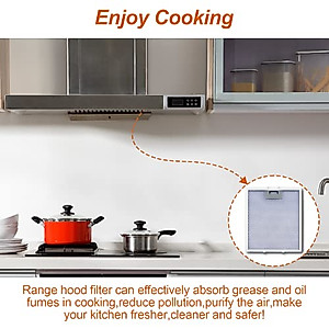 W10169961A Range Hood Grease Filter Fits for Whirlpool, Ikea, Kitchen Aid, Jenn Air, 3-Layer Aluminum Mesh Hood Vent Filter 10.5 x 12Inch, Upgraded Version Aluminum Range Hood Grease Filters,1Pack