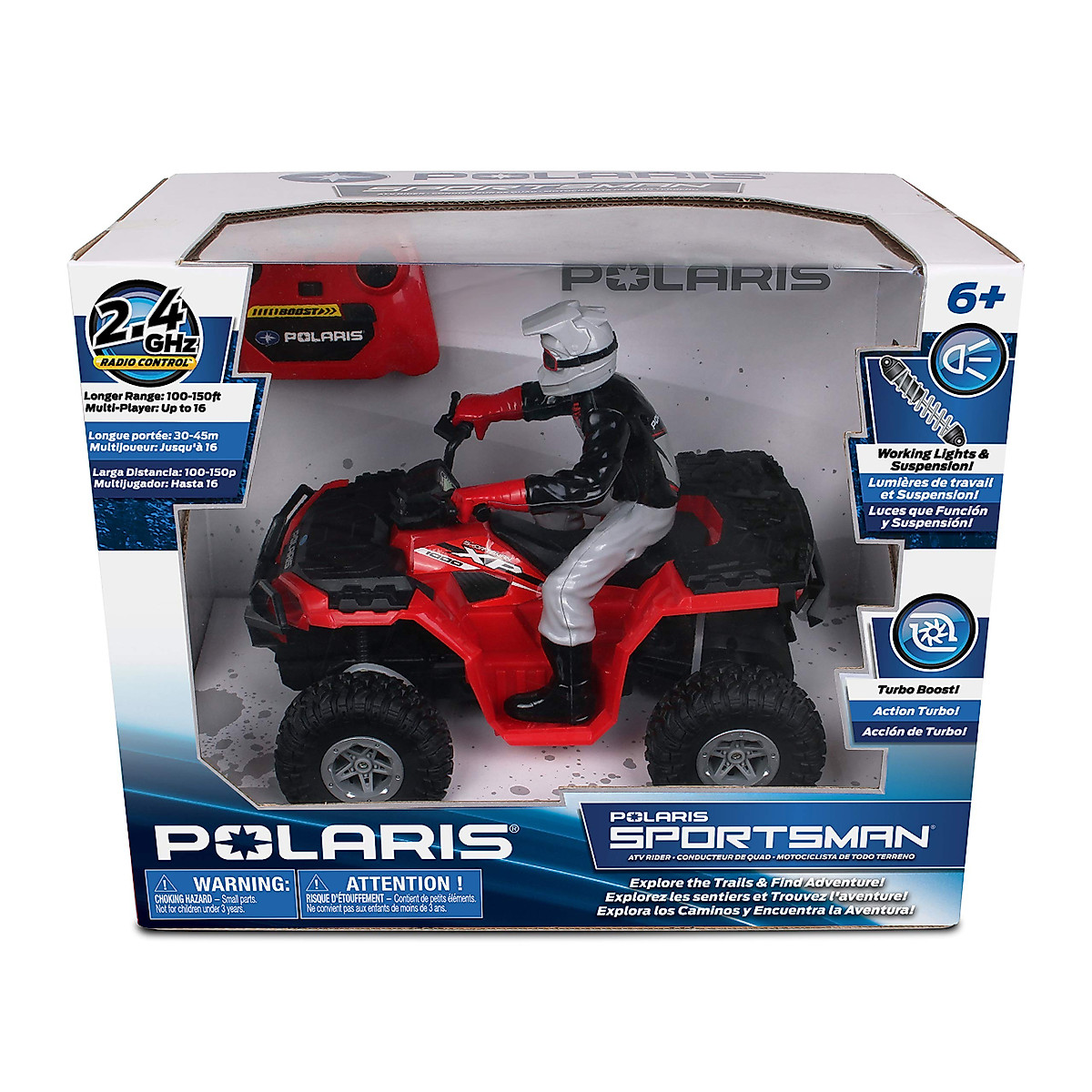 NKOK 1/8 Polaris Sportsman XP 1000 with Rider RC, Colors Will Vary