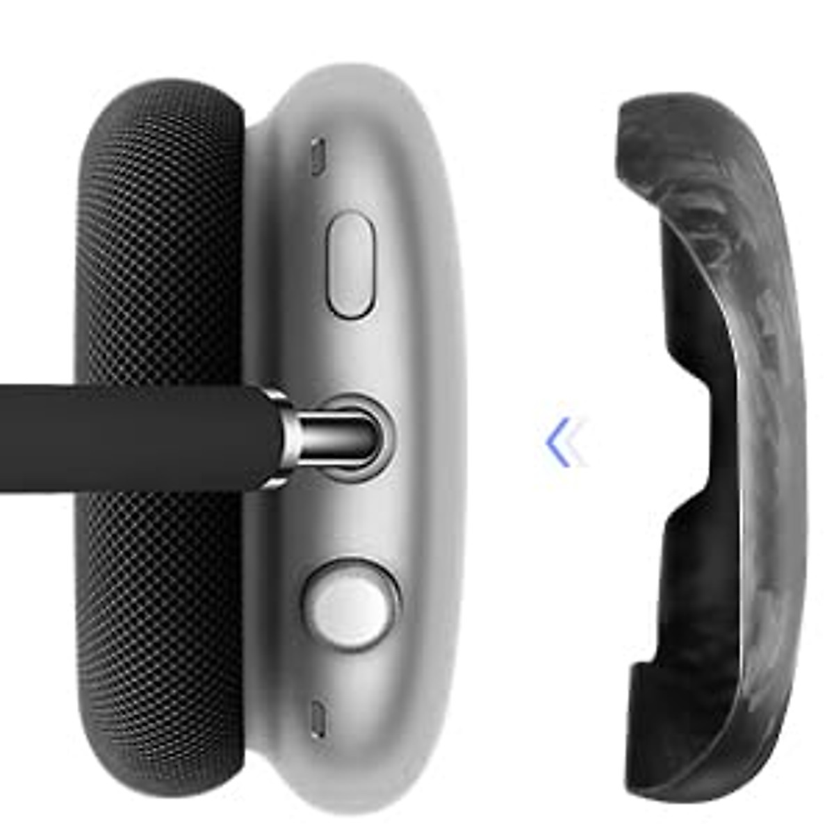 MONOCARBON Real Carbon Fiber Case for Airpods Max(2024 & 2020),Military Grade Protective Hard Cover for Apple Airpods Max Headphone from Daily Scratch,High-End Luxury Essential Accessories