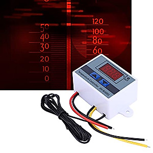 Temperature Controller, DC 12V 120W Digital LED Temperature Controller Module XH-W3001 Mini Thermostat Switch with Waterproof Sensor Probe