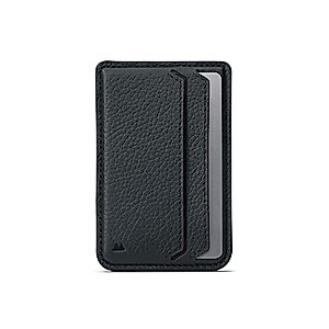 Mous – MagSafe Compatible Wallet Card Holder – Cell Phone Magnetic Wallet for iPhone 14/13/12 Series Phones – MagSafe Compatible Accessory - Black Leather
