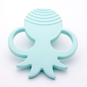 Baby Teething Toys by Sisilia | BPA Free Silicone Teething Toys for Babies | CPSIA Compliant Teething Toys | Octopus (Babyblue)