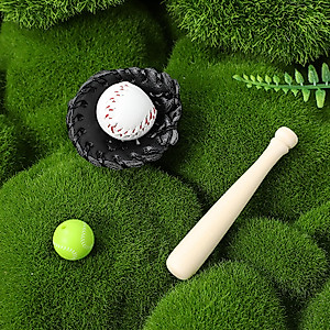NUOBESTY Halloween Miniatures 1 Set of Miniature Baseball Bats Gloves Kit Decorative Simulation Tiny House Accessories Baseball Birthday Decorations