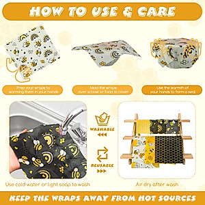 Tranqun 27 Pack Beeswax Wraps for Food Reusable Beeswax Assorted Bread Storage Wrap Fresh Food Keeper for Covering Dishes Sandwich Cheese Fruit Bread Snacks 3 L 9 M 15 S Sizes