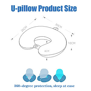 DUANY STORE Neck Pillow for Traveling, Upgraded Travel Neck Pillow for Airplane 100% Pure Memory Foam Travel Pillow for Flight Headrest Sleep, Portable Plane Accessories