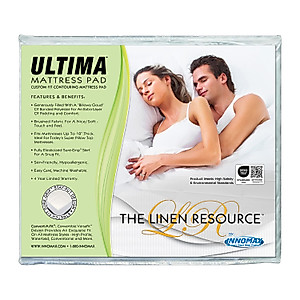 Waterbed Mattress Pad Fully Fitted Heavy Quilted California King (Wood Frame)