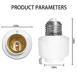 Bahong Smart WiFi Light Socket,Smart Home Mini Socket,E26/E27 Lamp Bulb Adapter with APP Remote Control Timer,Wireless Remote Control Lamp Holder,Only Support 2.4GHz Network (1PC)