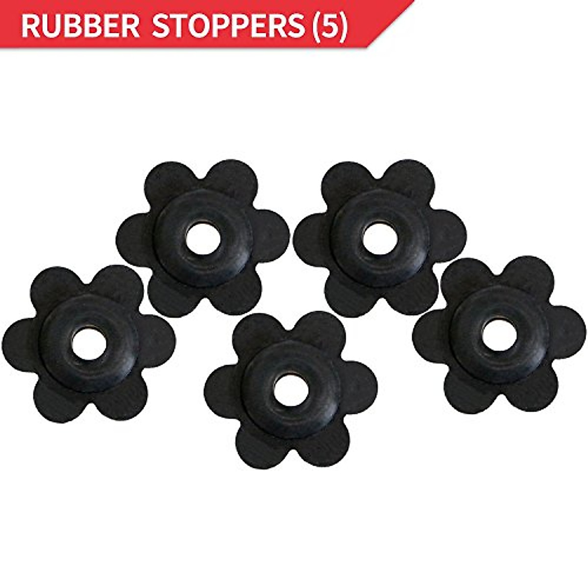 ANLEY Accessories 10 Pack Garden Flag Rubber Stoppers and Anti-Wind Clips - Durable & Weather Resistance for 5 Garden Flag Poles Stands - 10 Pieces Set