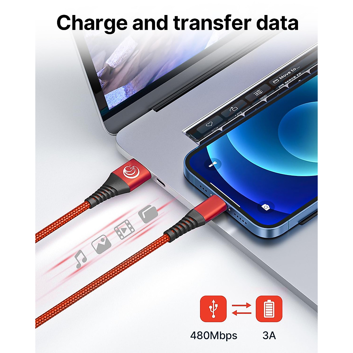 Aioneus iPhone Charger 6ft 2Pack MFi Certified Lightning Cable Fast Charging Durable Nylon Braided Phone Charger Cord Compatible with iPhone 13 Pro 12 Pro 11 Pro Xs Max Xr 8 7 Plus Se 2020 iPad