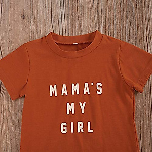 Nie Cuimeiwan Toddler Baby Girl Bell Bottoms Outfit Letter Print T-shirt Floral Flare Pants Set Summer Clothes 2Pcs