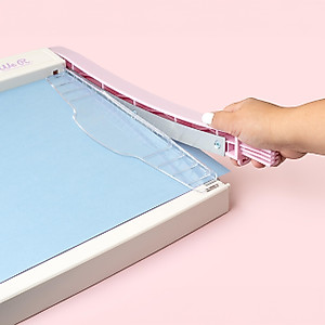 We R Memory Keepers Guillotine Trimmer – 12" Large Paper Cutter with 1/4-Inch Grid, Cuts Up to 10 Sheets, Perfect for Scrapbooking, Journals, Cards, and Craft Projects, Lilac