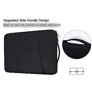 Waterproof Drawing Tablet Sleeve Case Bag for XP-Pen Deco 01 V2/ Artist12 Pro, Huion H610 Pro/ HS610 HS611, UGEE M708, Wacom One, GAOMON PD1161, Black