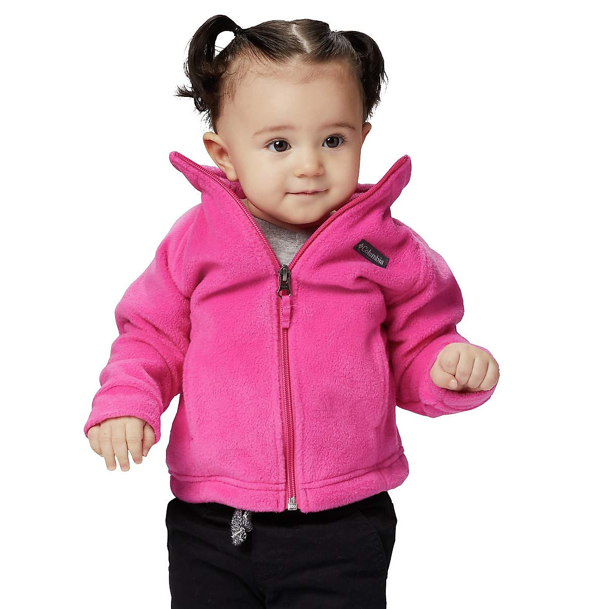 Columbia unisex-baby Benton Springs Fleece Jacket, Pink Ice, 18-24 Months