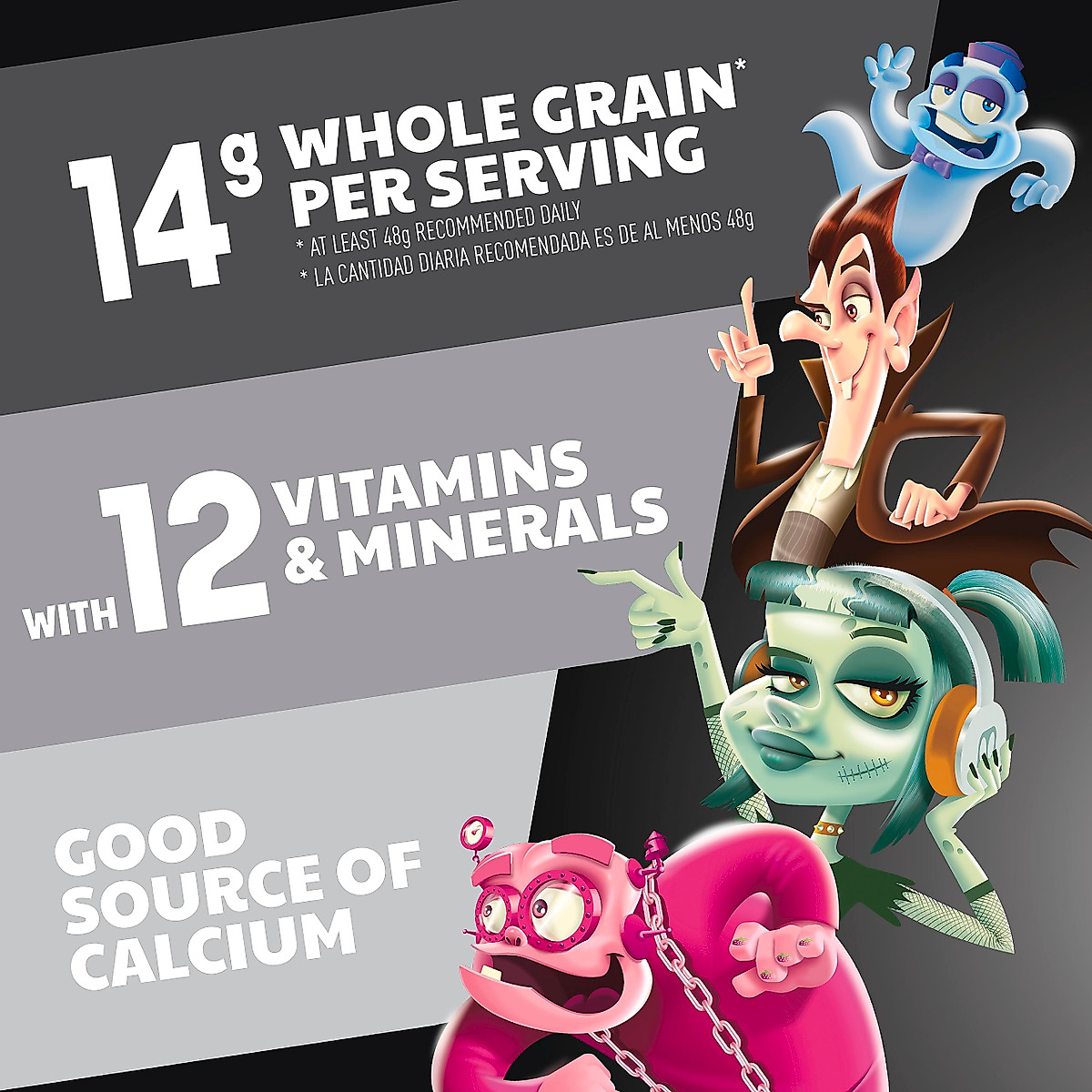 Monster Mash Remix Cereal with Monster Marshmallows, Kids Breakfast Cereal, Limited Edition, Made with Whole Grain, Family Size, 16 oz