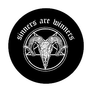 Occult Baphomet Tarot Card Satanic Devil Sinners are Winners PopSockets PopGrip: Swappable Grip for Phones & Tablets