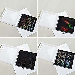 4Pcs Holographic Resin Silicone Mold Set for Coasters,DIY Rainbow Light Cups Mat Epoxy Casting Mold for Home Table Decoration (Square)