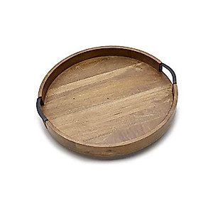 Gourmet Basics by Mikasa Lazy Susan Serving Tray, 18-Inch, Mango Round