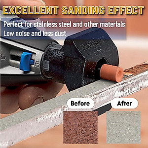 Sanding Bits for Rotary Tool, 42Pcs Different Shape Grinding Stone Sanding Drill Bits with 1/8 inch Shank, Aluminium Oxide for Metal Rust Removal, Deburring, Smoothing, Sharpening