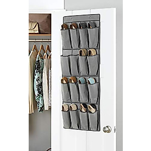 Whitmor 16 Pocket OTD Shoe Organizer Gray