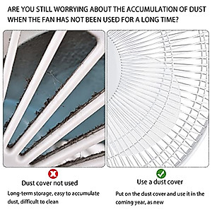 Cuayaes Fan Dust Cover Waterproof Dustproof Fan Cover, 2 Pack Washable Standing Round Fan Dust-Proof Cover, Household Floor Fan Cover Protective Cover (Gray Sun Flower)