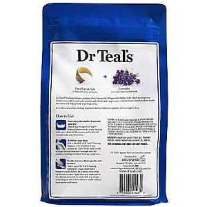Dr Teal's Lavender & Melatonin Bath Soak Variety Gift Set (2 Pack, 3lb Ea.) - Soothe & Sleep Lavender, Melatonin Sleep Soak - Essential Oils Blended with Epsom Salt Ease Pain & Promote Better Sleep