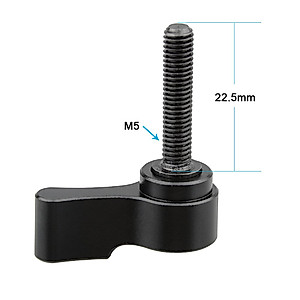 CAMVATE M5 Male Threading（22.5mm Long） Rotating Knob Adjustable Thumb Lever Screw (Black) - 1511