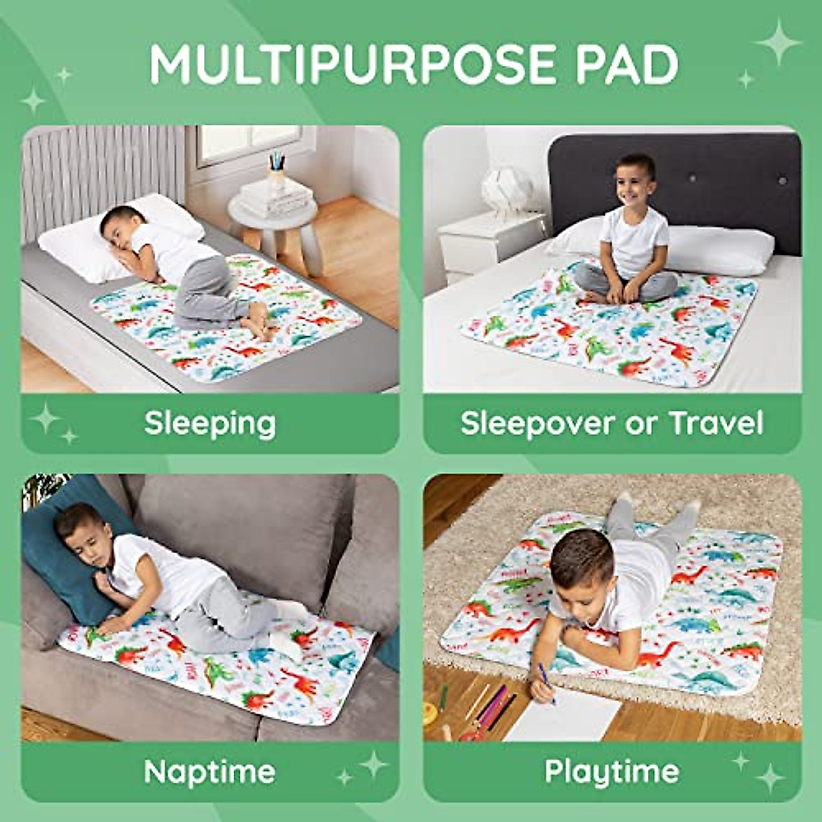 Potty Training Bed pad (Pack of 1 ) Dinosaur