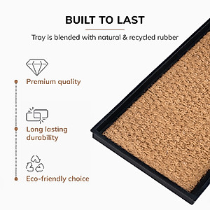 Anji Mountain Fits 4 Pair (46.5" Wide) Rubber Boot Tray, Tan Insert