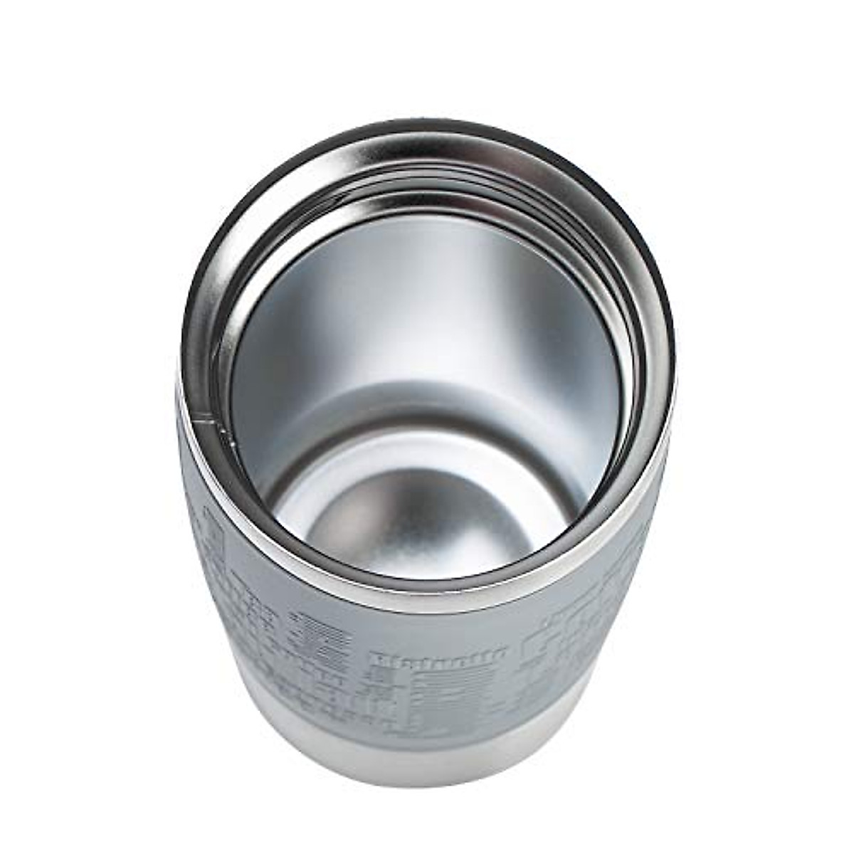 Emsa N20131 Travel Mug Thermo/Insulated Stainless Steel 0.5 Litres Hot 4 Hours Cold 8 Hours BPA Free 100% Leak Proof Dishwasher Safe 360° Drinking Opening Grey