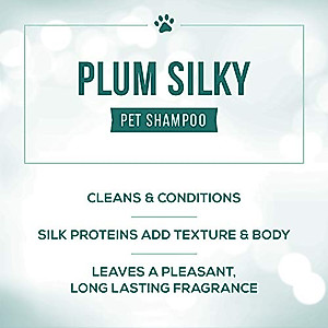 Nature's Specialties Plum Silky Ultra Concentrated Dog Shampoo Conditioner, Makes up to 3 Gallons, Natural Choice for Professional Pet Groomers, Silk Proteins, Made in USA, 16oz