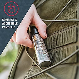 SABRE Pepper Spray with Attachment Clip, 35 Bursts (5x the Competition), 10-Foot (3-Meter) Range, Twist Lock Safety